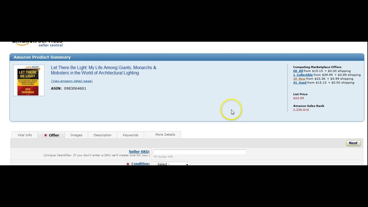 How to list a book on Amazon - YouTube