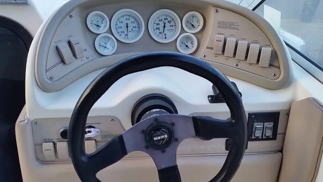 1995 Wellcraft 23ft Excel 23SE cuddy interior walk-thru - YouTube