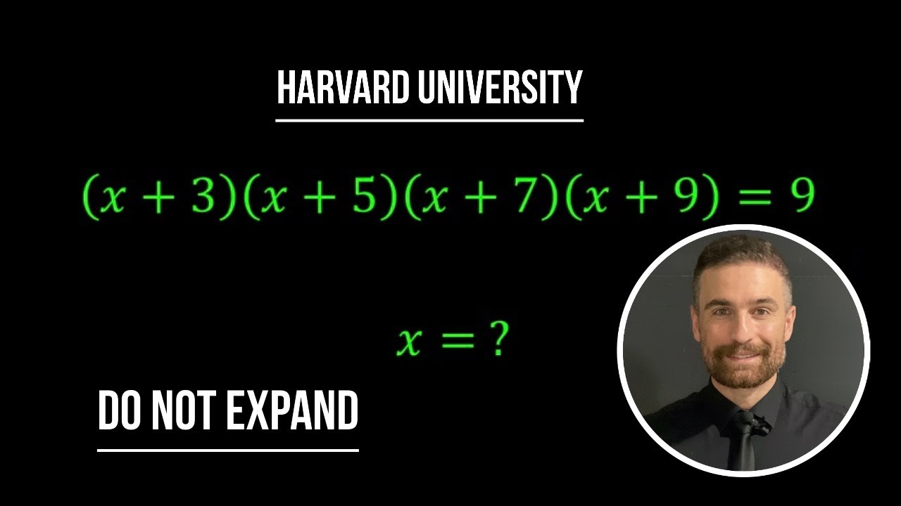 Math Olympiad Trick!Solve (x+3)(x+5)(x+7)(x+9)=9 WITHOUT Expanding ...