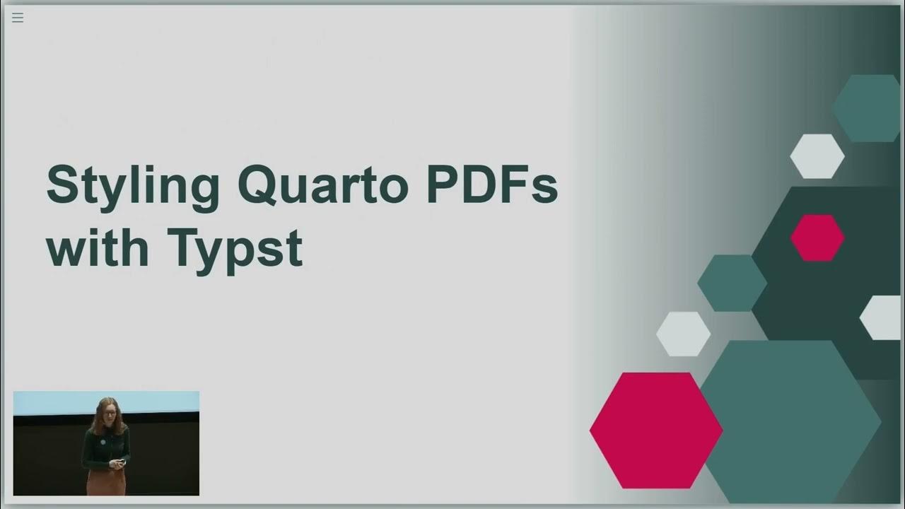 Nicola Rennie: Styling Quarto PDFs with Typst - YouTube
