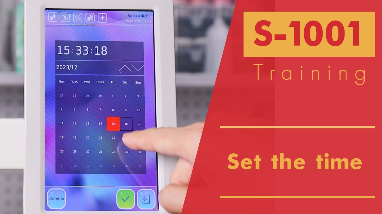 Smartstitch Embroidery Machine S1001 Get Started Set the time - YouTube