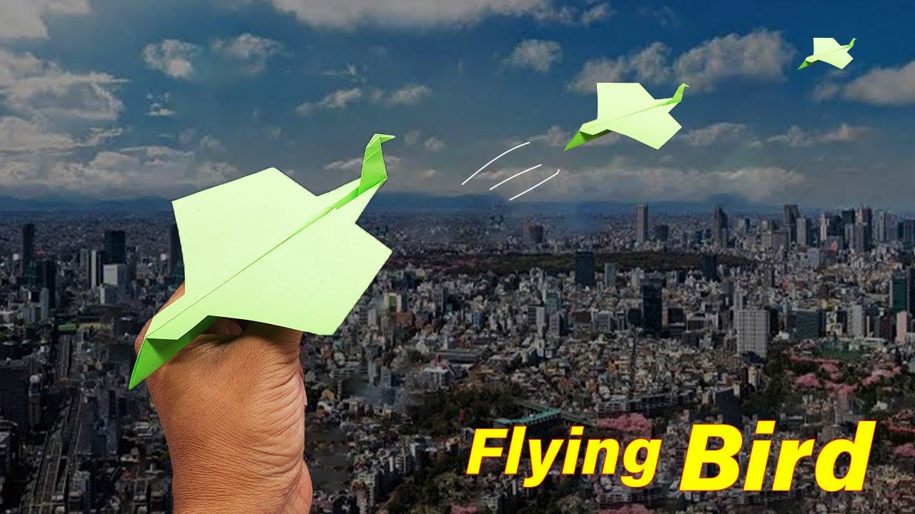 Flying Bird Plane - How to Make a New Flying Paper Bird - YouTube