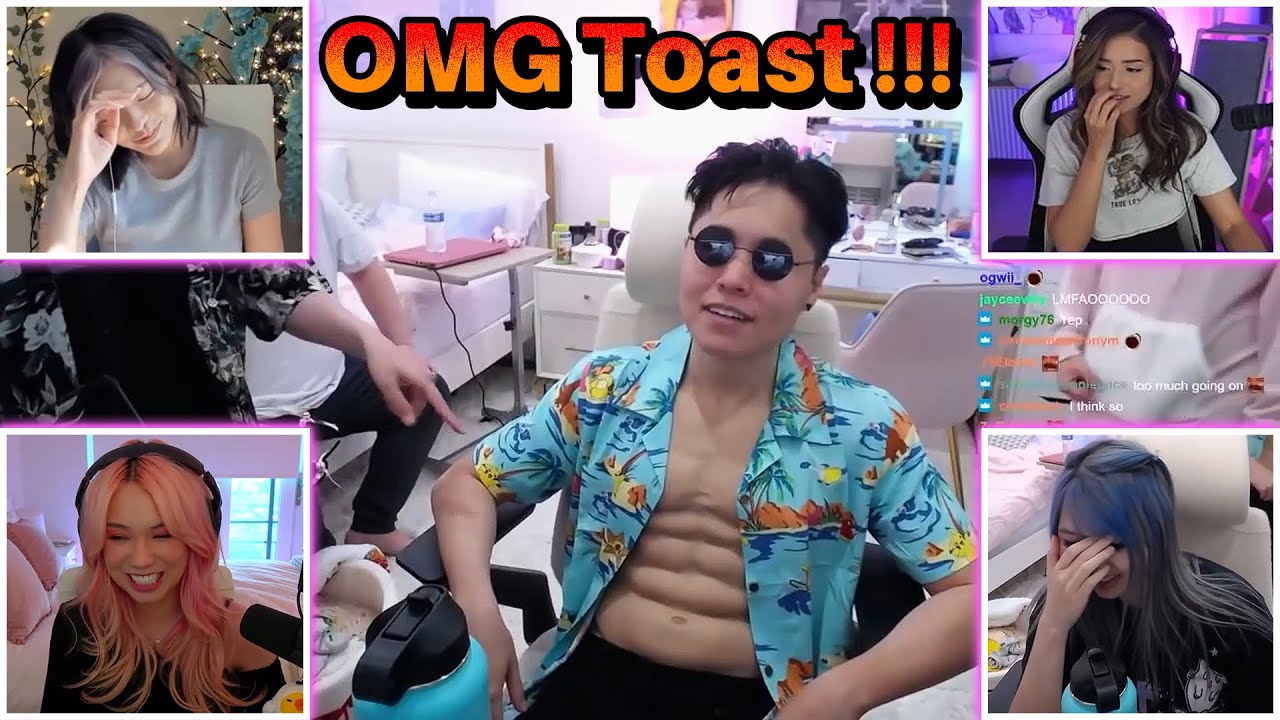 Toast flexing his CHAD muscles ft.Pokimane, lilypichu, yvonnie ...