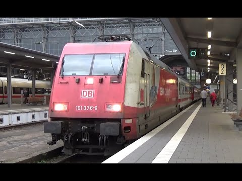 Werbelok BR 101 076 (cewe fotobuch) mit IC 2376 in Frankfurt (Main) Hauptbahnhof