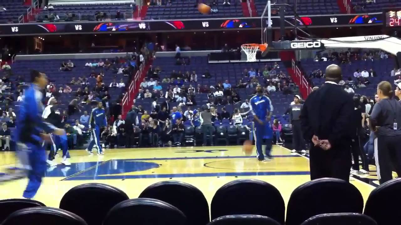 Court Side Washington Wizards John Wall Warmup - YouTube