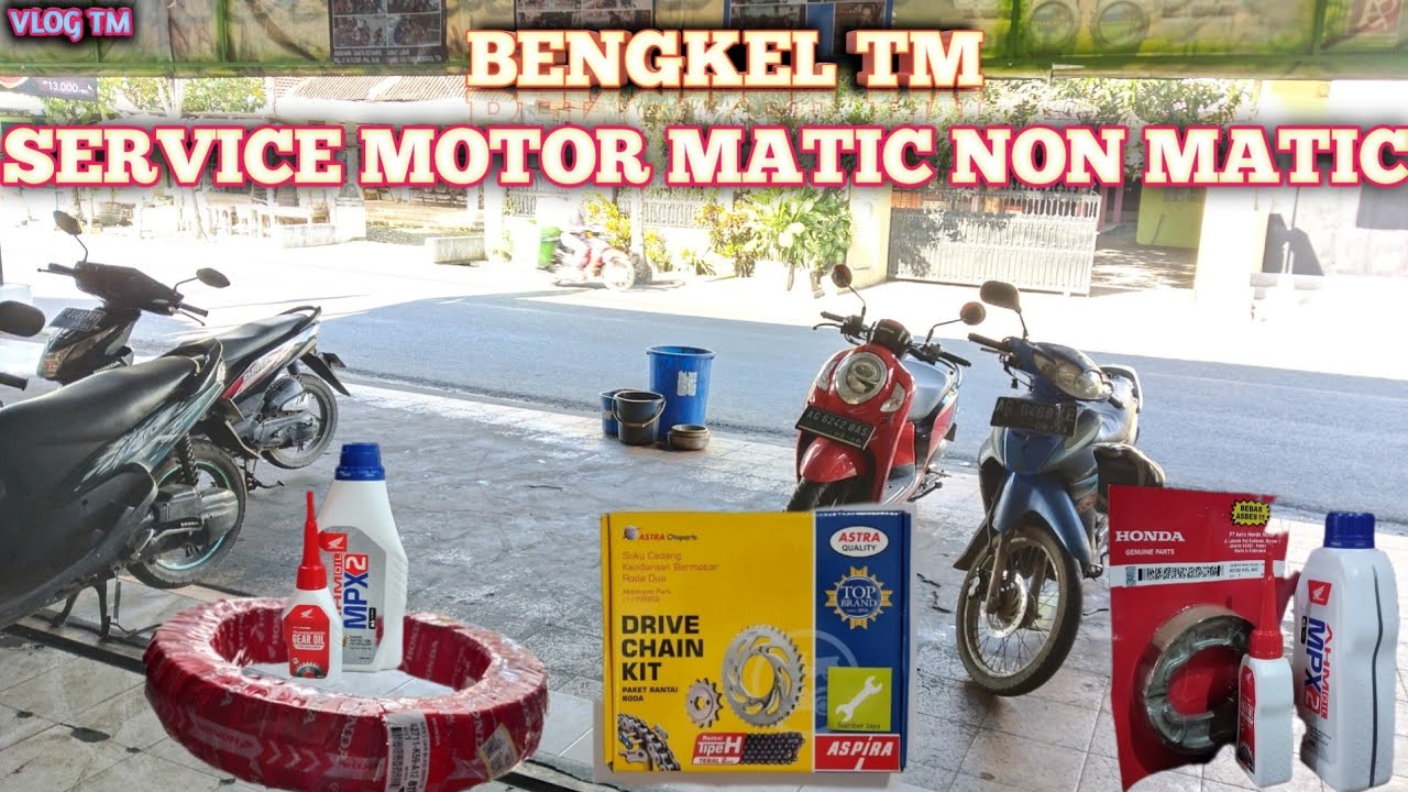 VLOG BENGKEL TM|| SERVICE MOTOR MATIC NON MATIC @bengkeltm1385 - YouTube