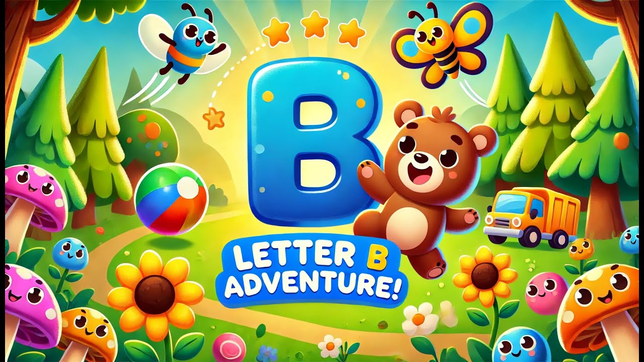 Letter B Adventure! 🅱️ Learn B for Ball, Bear & Butterfly | ABC Phonics ...
