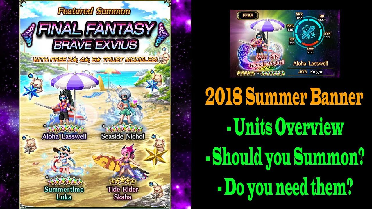 FFBE Summer Banner Units Overview: Should you Summon? (#523) - YouTube