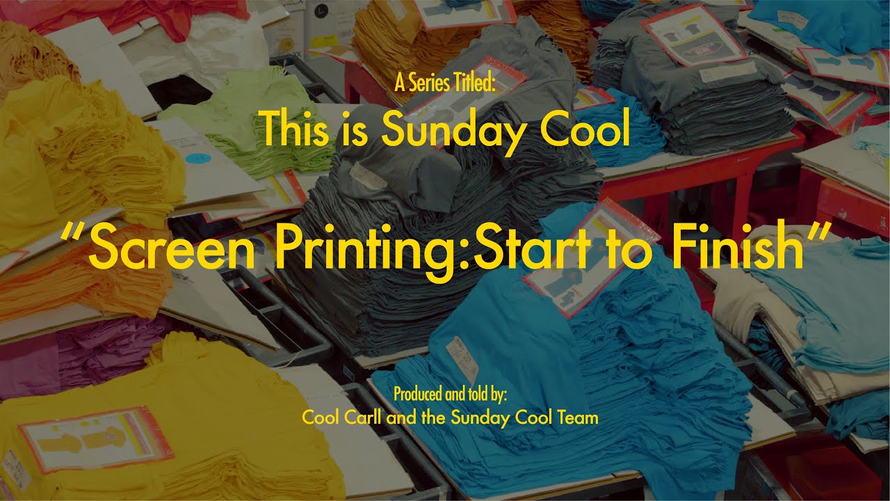 How to Screen Print T Shirts | This is Sunday Cool - YouTube