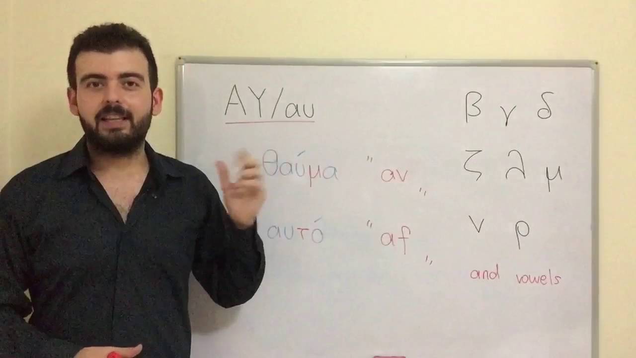 Greek Lessons 7 "Special cases in vowels 2/2" - YouTube