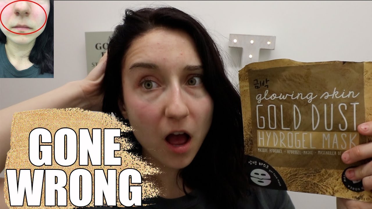 FACE MASK GONE WRONG!... OH K! GOLD DUST FACE MASK REVIEW/ DEMO - YouTube