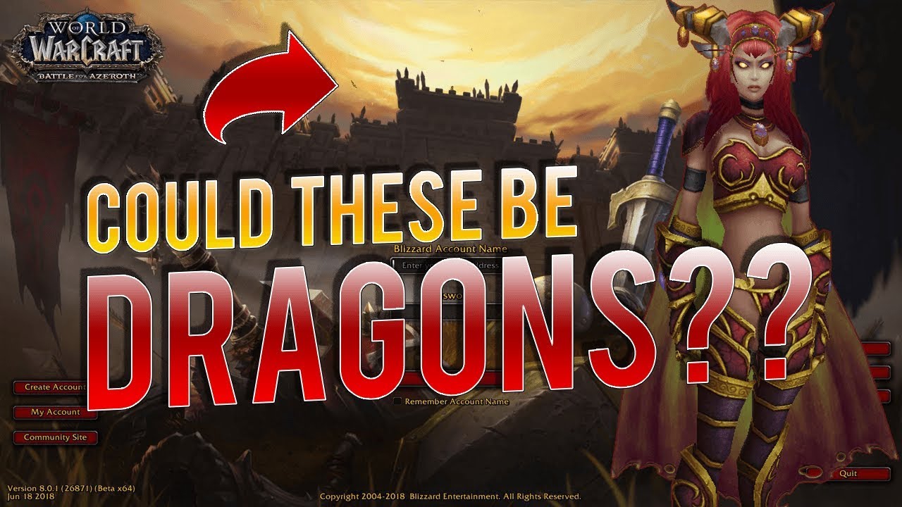 New BFA Login Screen Theory: Are Those...Dragons?? - World of Warcraft ...