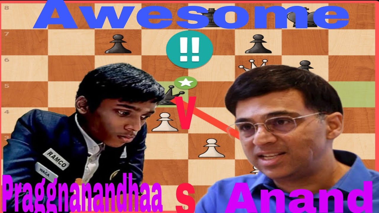 Viswanathan Anand vs R Praggnanandhaa || Tata Steel India Blitz 2018 ...