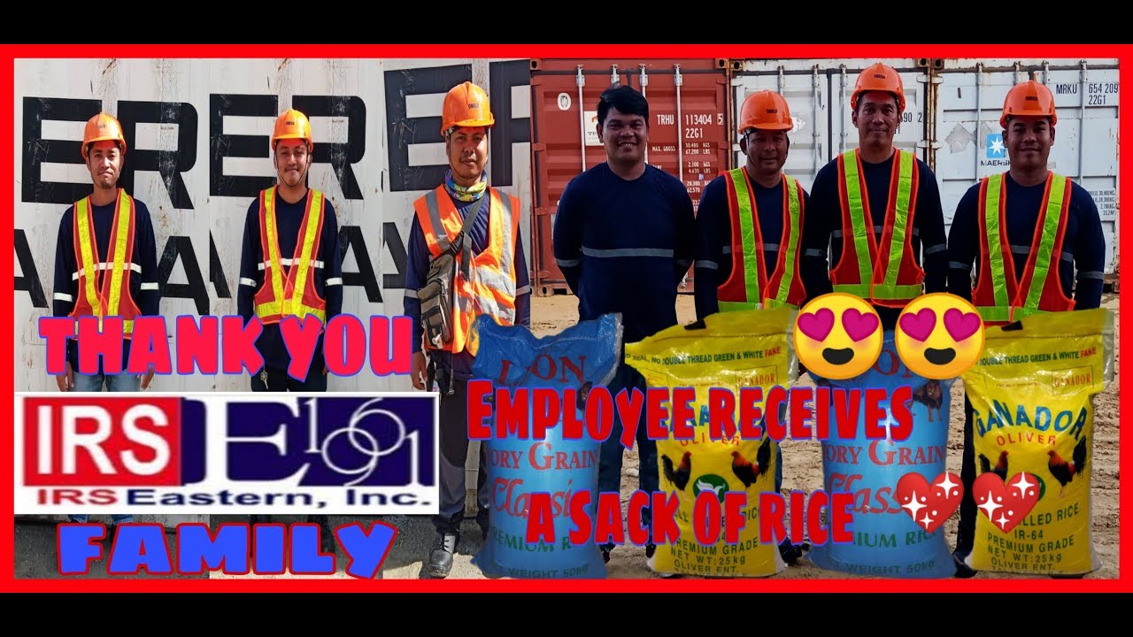 IRS EASTERN INC. Employee Receives a Sack of Rice - YouTube