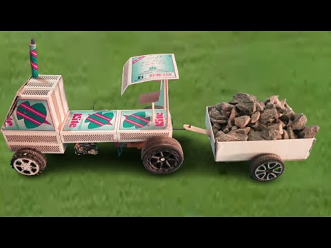 How to make a mini matchbox Tractor with Trolley||Ali mobile shop