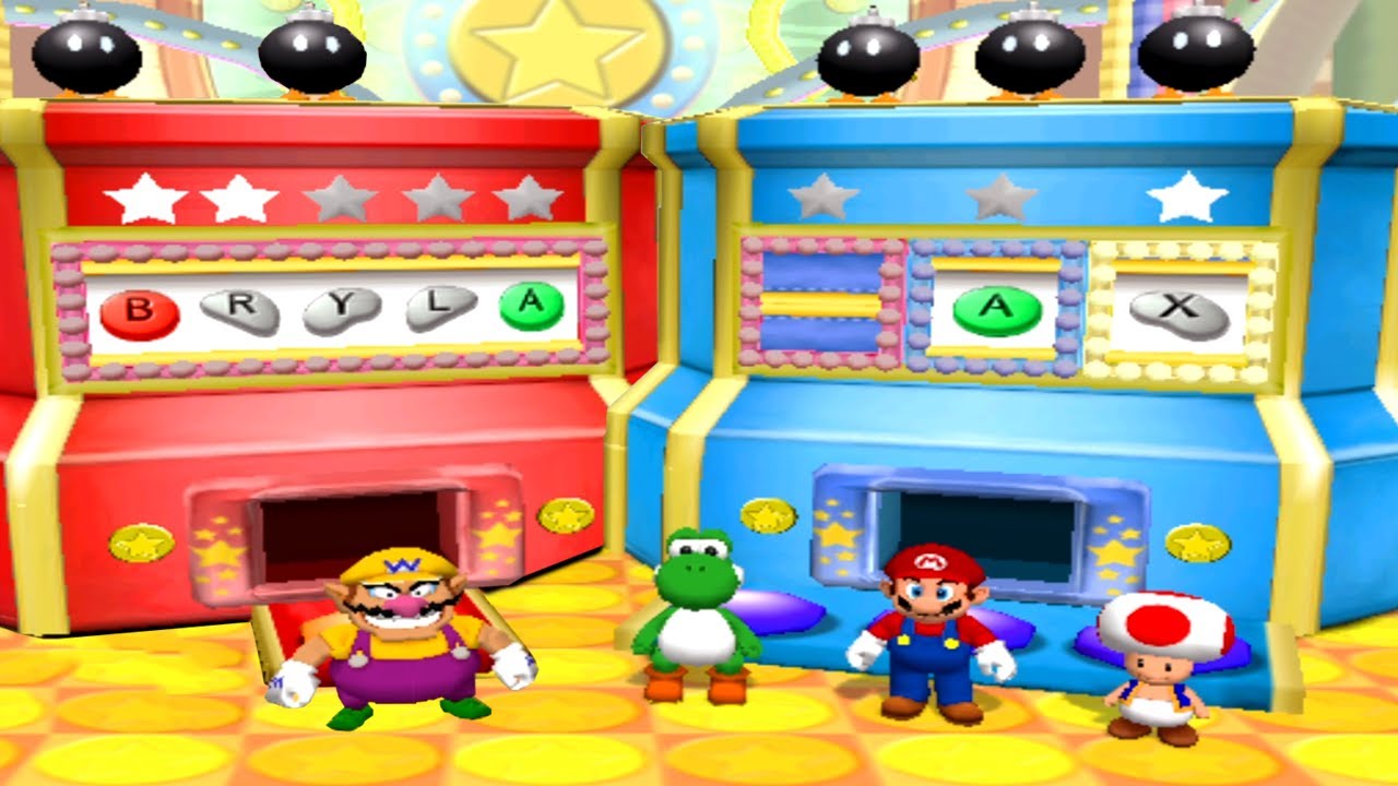 Mario Party 7 Neon Heights Party Mode 3 Players - Toad vs Yoshi vs ...