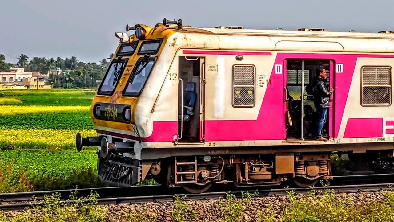 BEAUTIFUL PINK🩷 EMU TRAIN THROUGH FIELDS⚡🌾 - YouTube