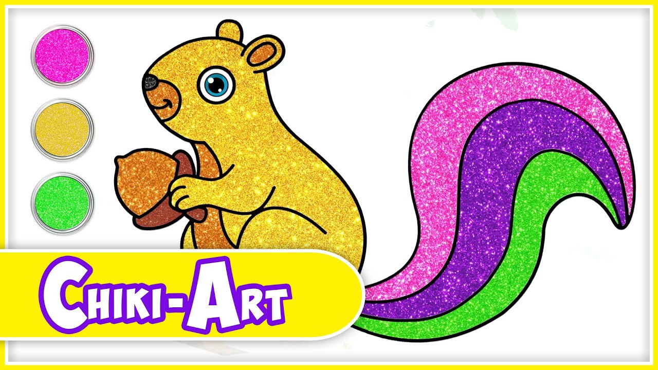 Simple Squirrel Drawing & Painting | Art ideas For Kids | Chiki Art ...