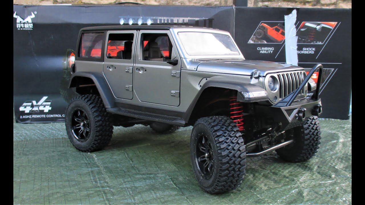 RC MN128, GREY JEEP, UNBOXING & TEST DRIVE - YouTube