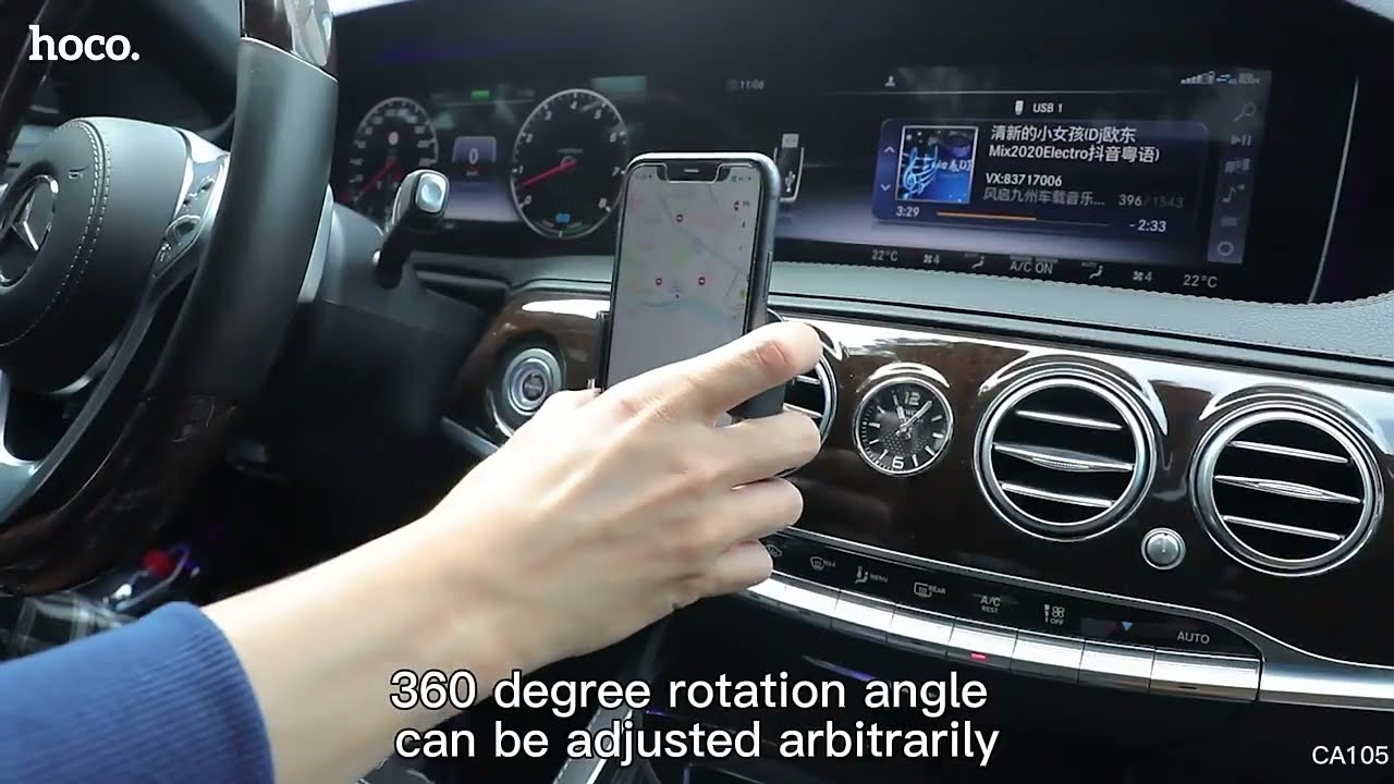 Review Giá đỡ điện thoại cho ô tô Hoco CA105 kèm sạc không dây 15W ...