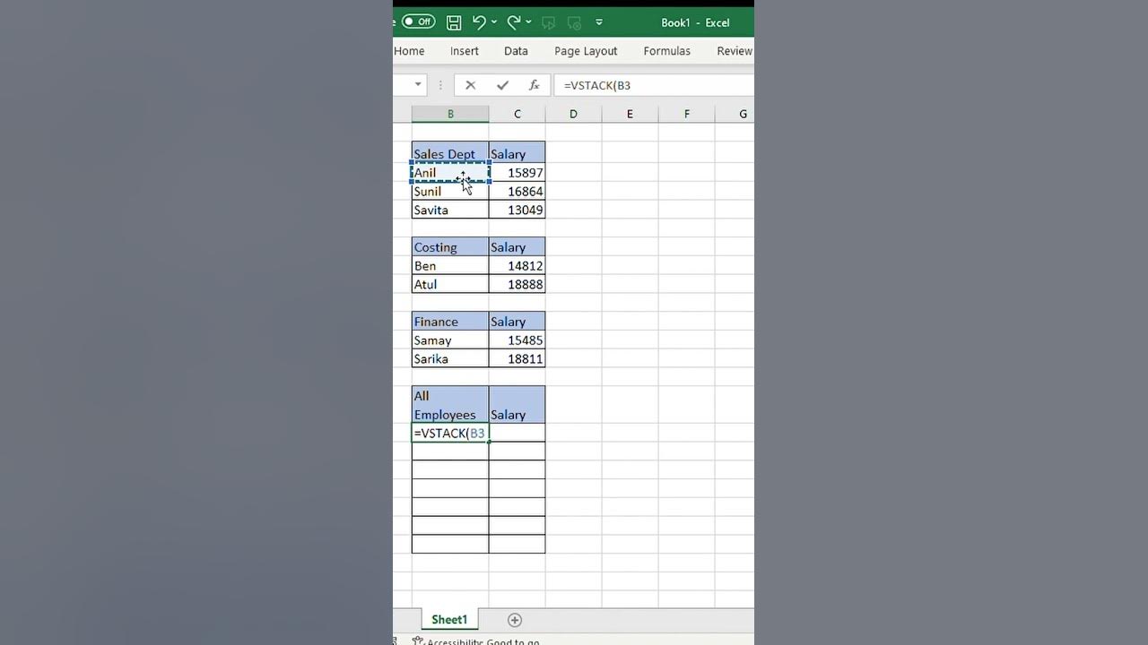 Excel Vstack Function Youtube