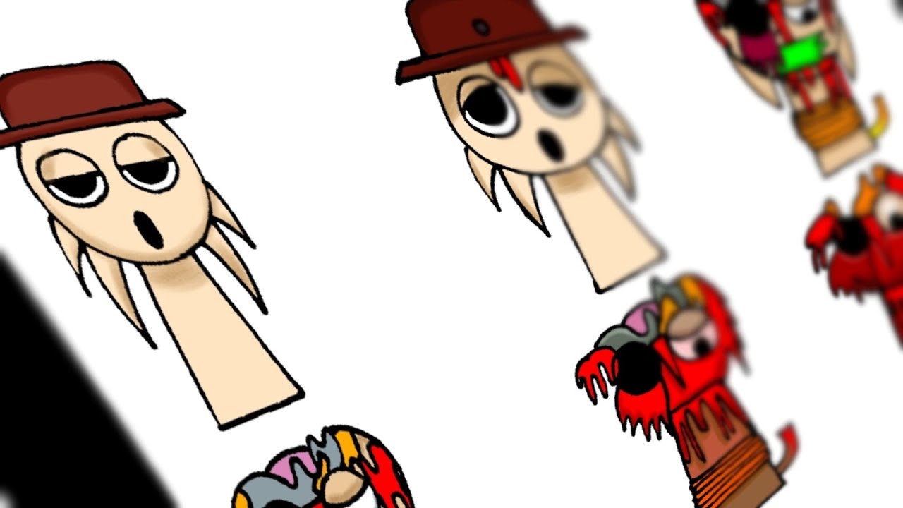 Drawing Incredibox Sprunki Tunner Phase 1 2 3 4 5 6 - YouTube