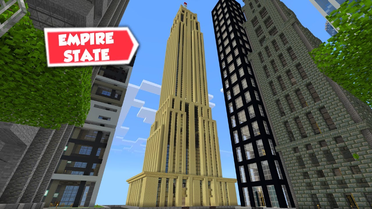 Building the EMPIRE STATE BUILDING in SURVIVAL Minecraft | Ep. 2 - YouTube