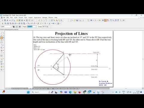 Problem - 10 | Projection of Lines | Computer Aided Engineering Drawing ...