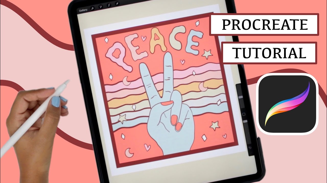 RETRO drawing for beginners | You can draw this! | PROCREATE tutorial ...