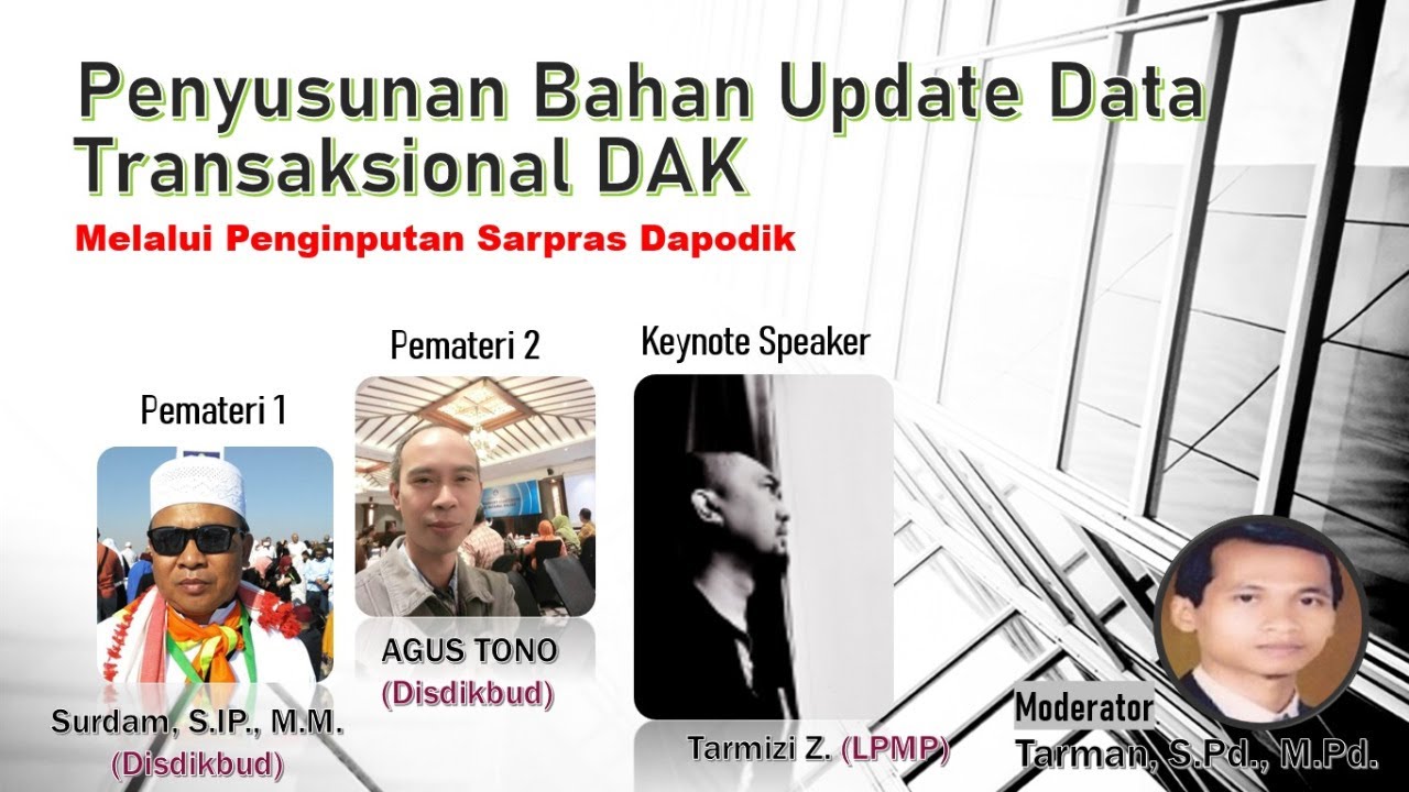 Penyusunan Bahan Update Data Transaksional DAK Melalui Penginputan ...