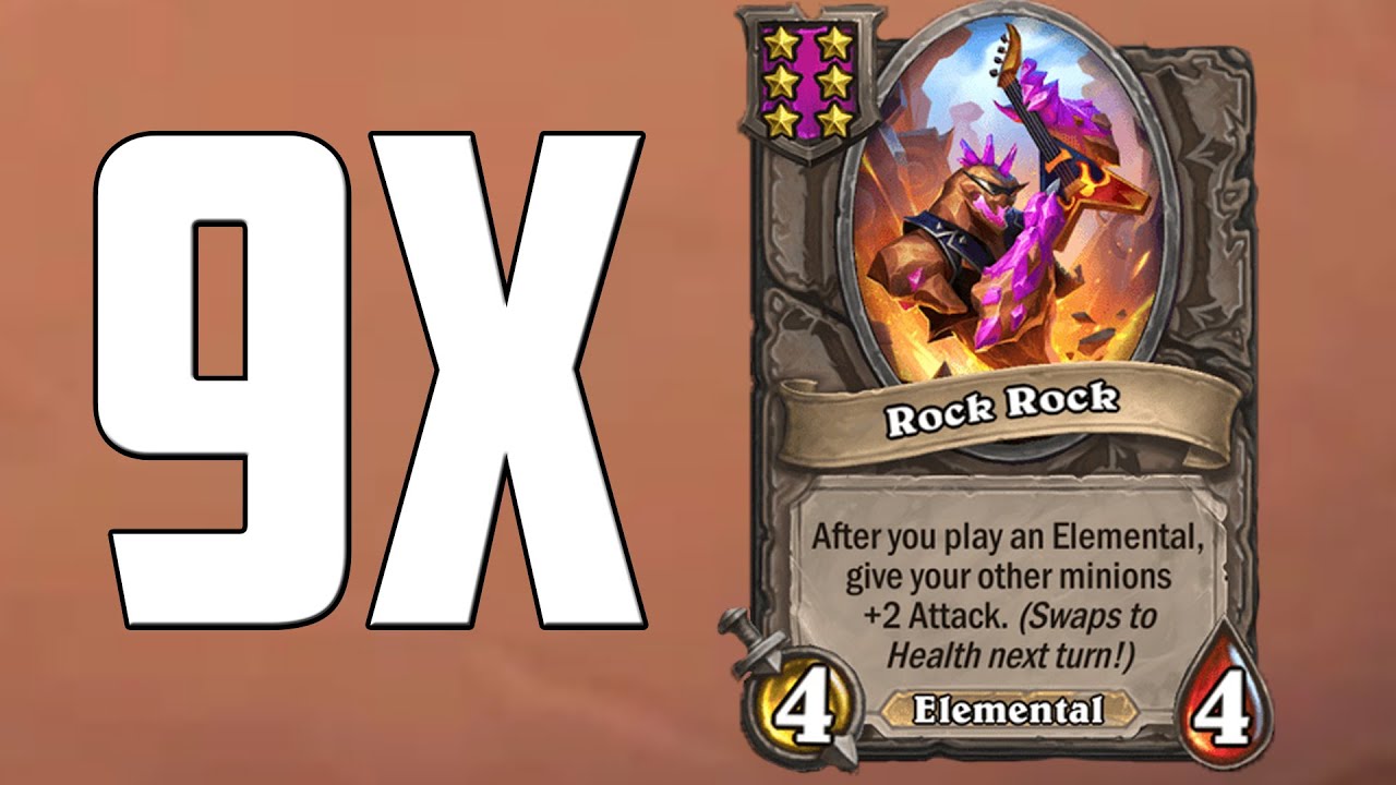 9 Rock Rock Elementals Build! Hearthstone Battlegrounds - YouTube