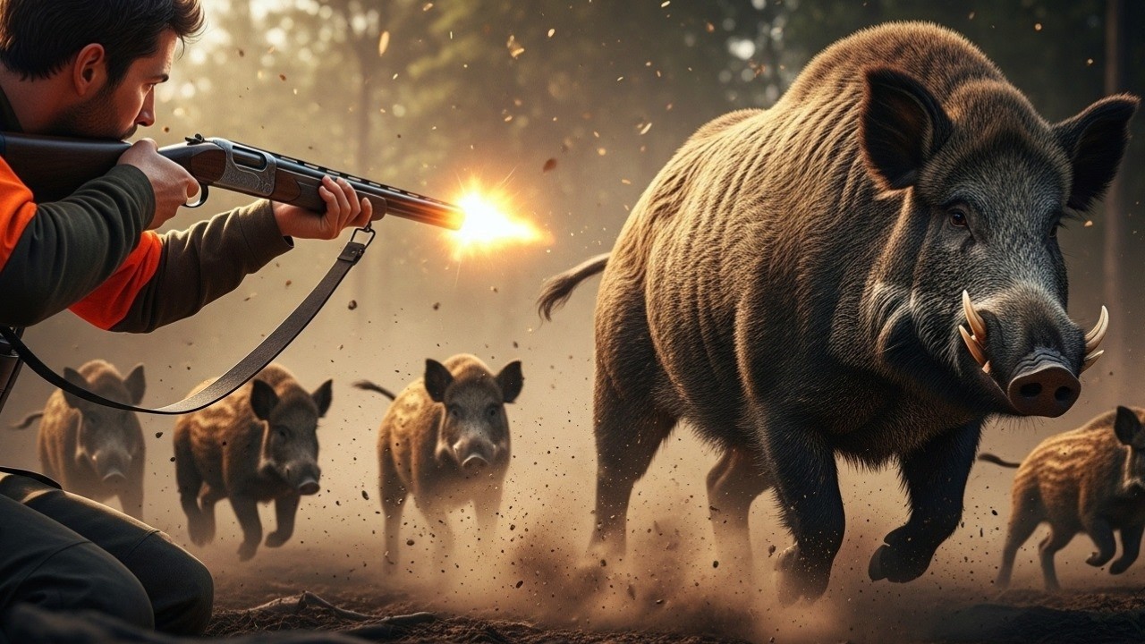 Relentless Wild Boar Hunt 🔥 Massive Hog Stampede Through Crops | Epic ...