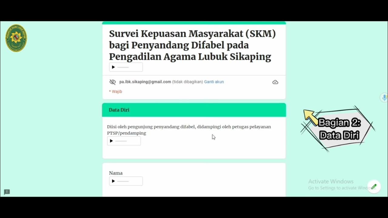 PANDUAN PENGISIAN E-SKM (Survei Kepuasan Masyarakat melalui Google Form Audio) - YouTube