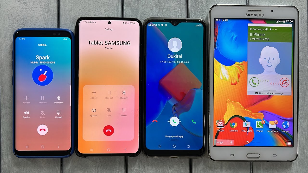 Incoming Call & Samsung Tab 4 mini & s8 & s22 & Tecno Spark - YouTube