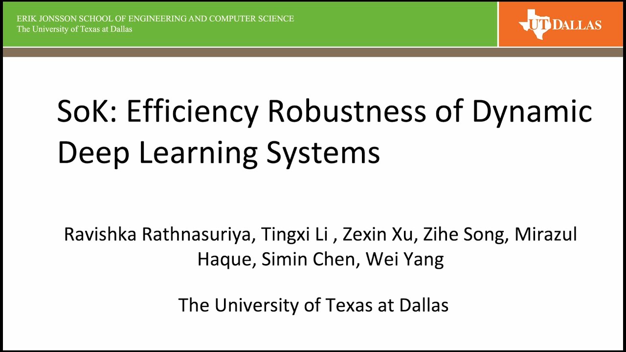 USENIX Security '25 - SoK: Efficiency Robustness of Dynamic Deep ...