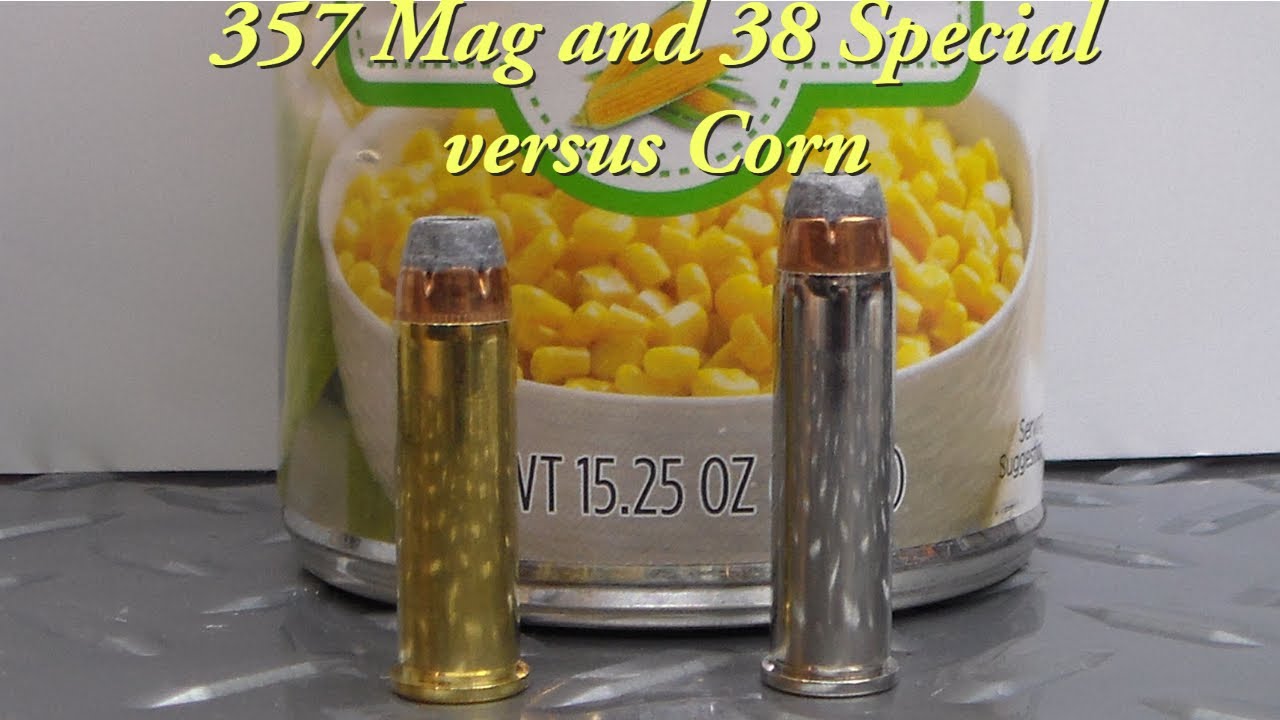 357 Magnum and 38 Special Versus Corn - YouTube