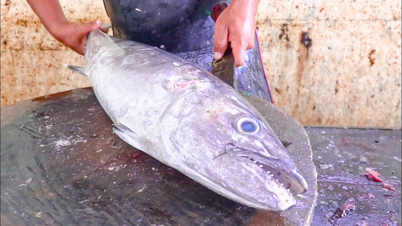 SUPER FAST CUTTING SKILLS || DOGTOOTH TUNA FISH CUTTING SKILLS - YouTube