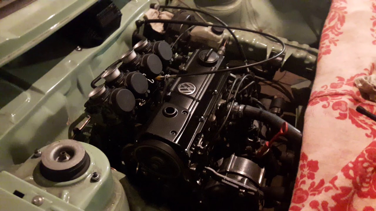 vw golf mk1 bike carb first start - YouTube