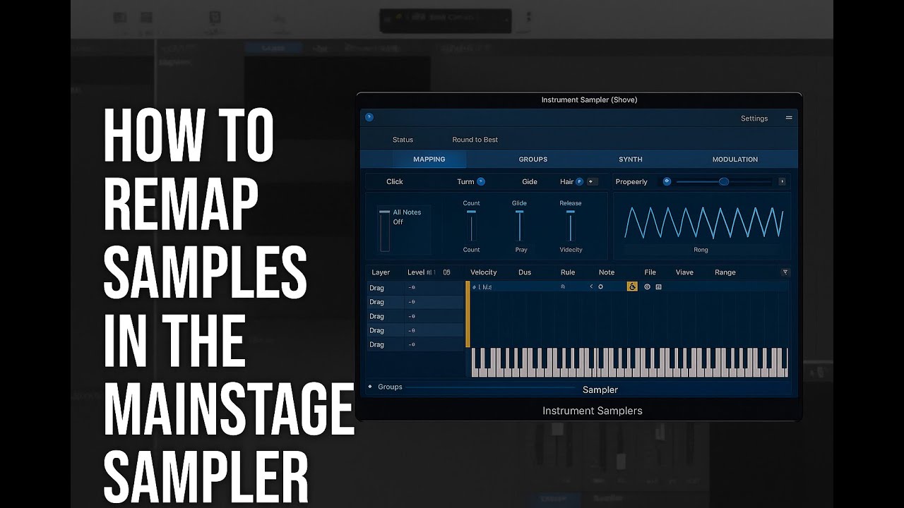 How to remap samples in the mainstage sampler - YouTube