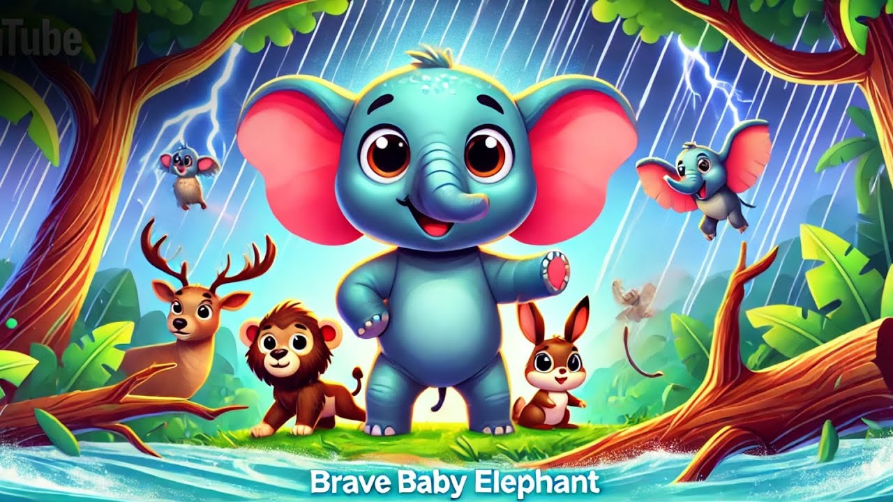 Brave Baby Elephant's Inspiring Story | बच्चों के लिए नैतिक कहानियाँ ...