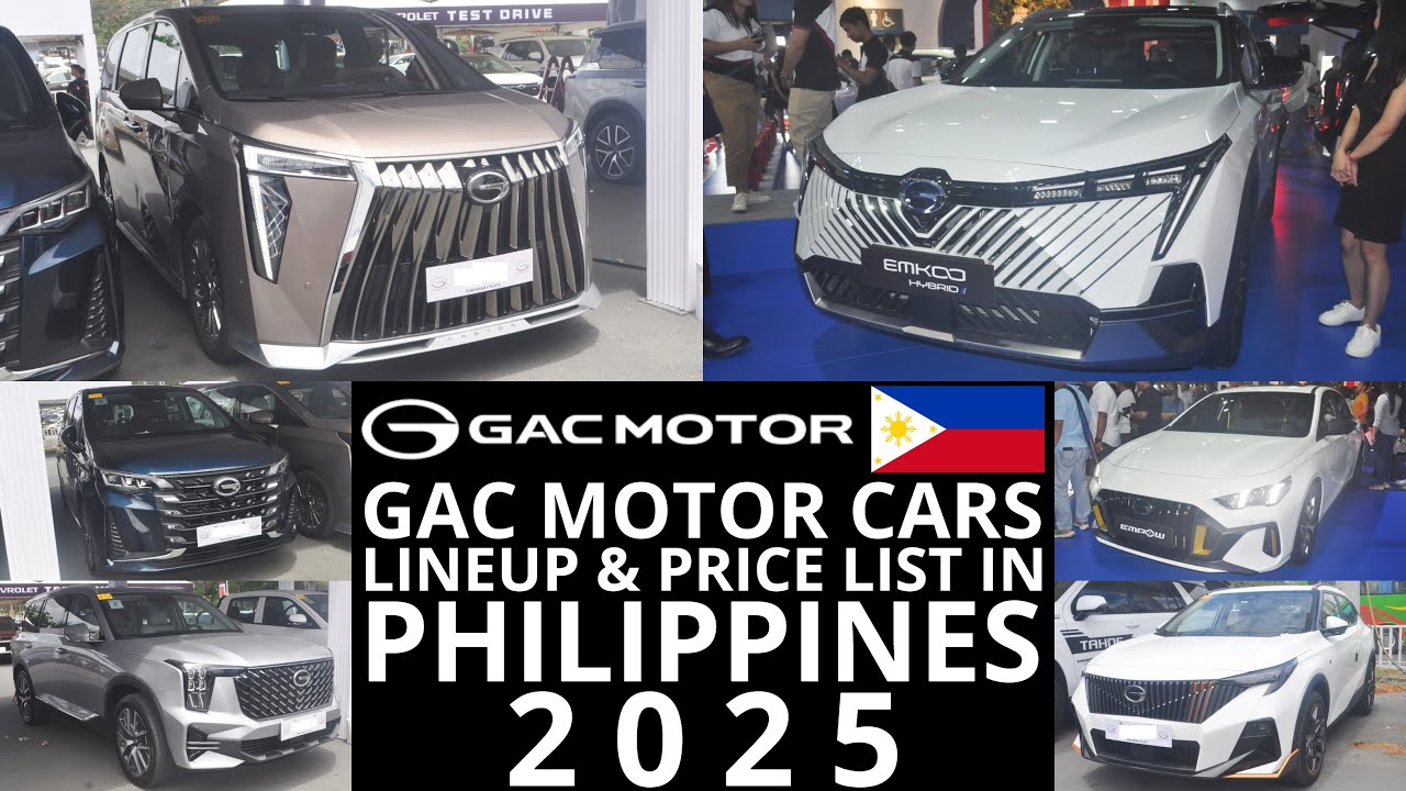 GAC Motor Cars Lineup & Price List in Philippines 2025 | M8, M6 Pro, GS3 Emzoom, Empow & GS8 ...