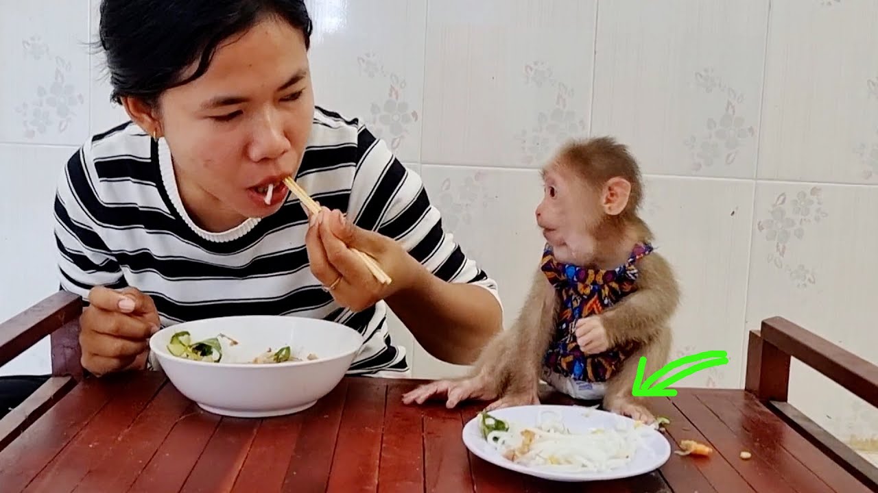 Childish BeeBoy Keep Making Mouth Gesture To Xchange The Bowl With Mom ...