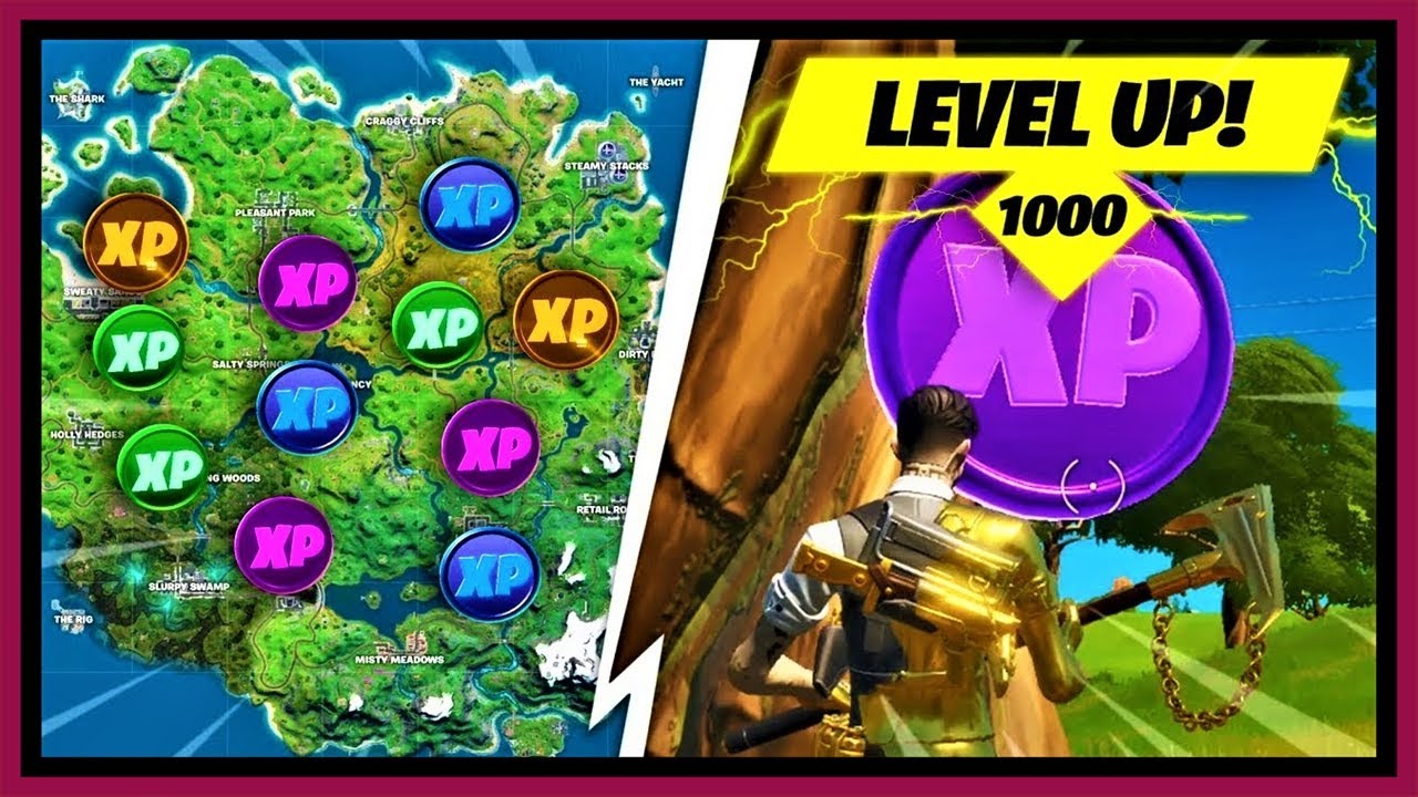 TODAS AS MOEDAS DE XP SEMANA 2 TEMPORADA 3 - Fortnite - YouTube