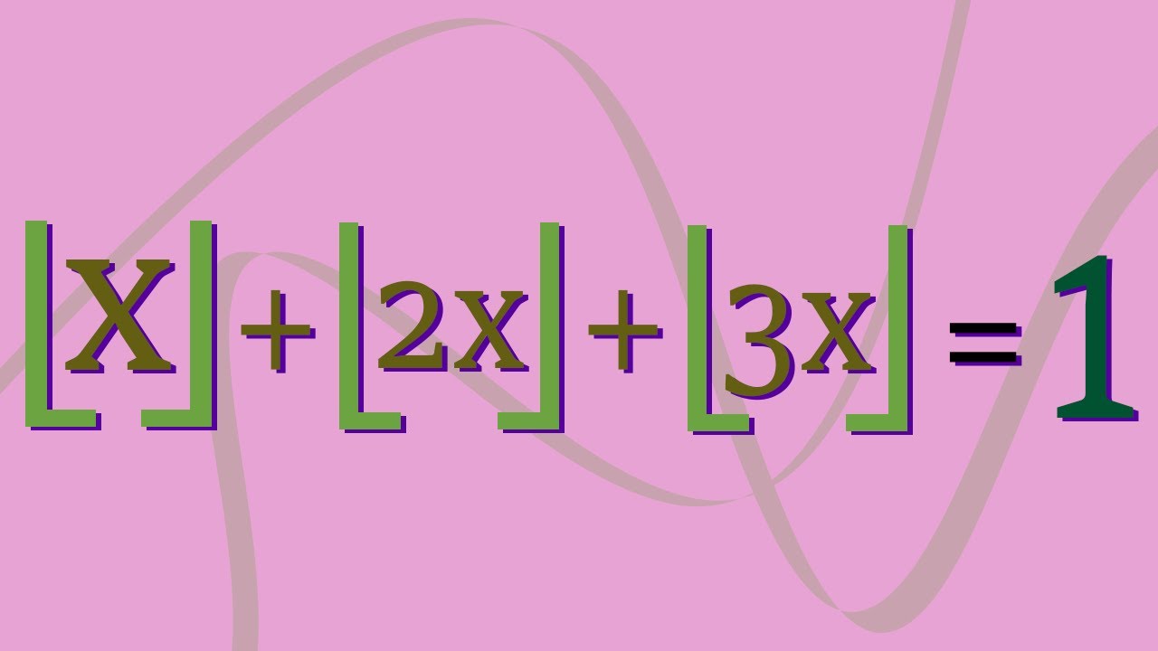 How to satisfy this floor equation? - YouTube