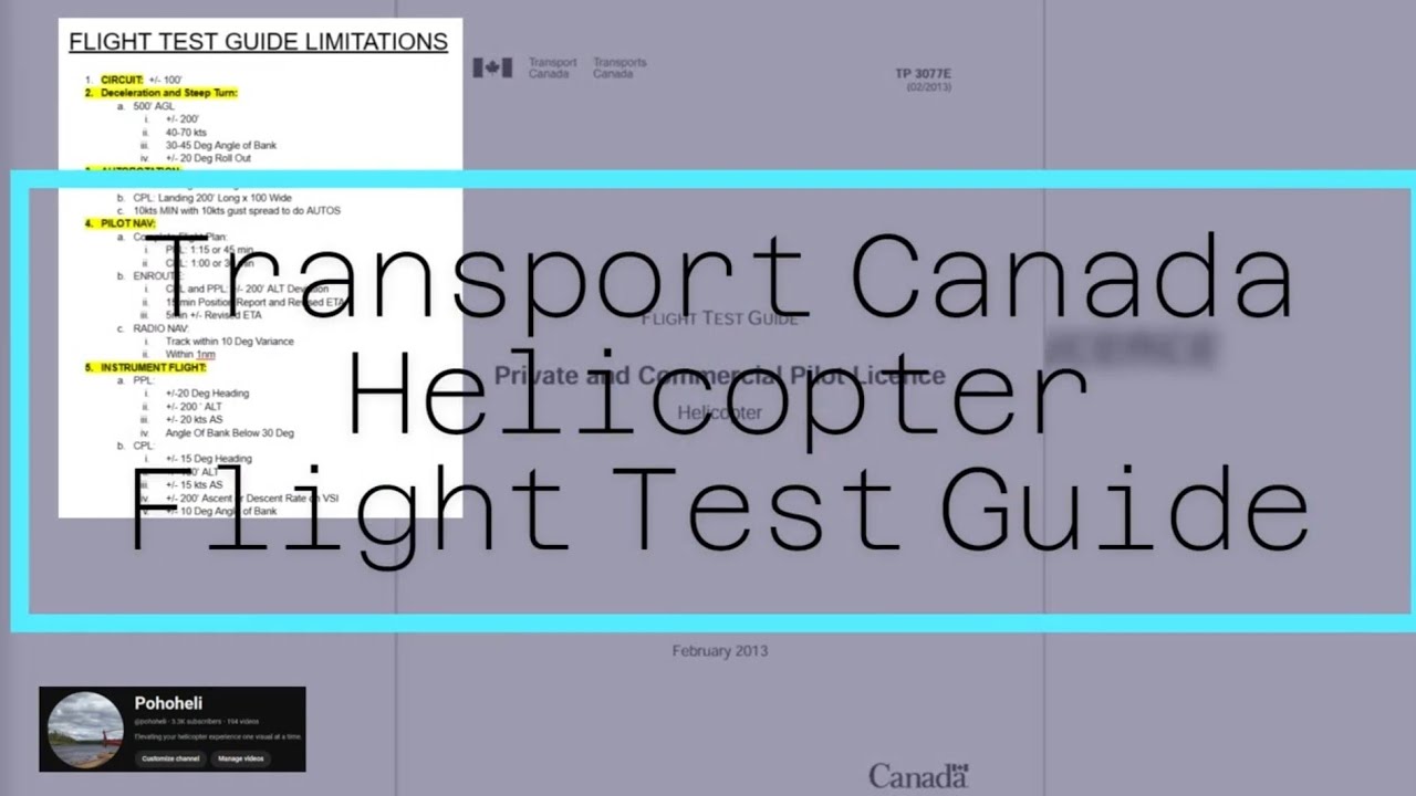 Flight Test Prep: Helicopter Flight Test Guide - Transport Canada (PPC ...