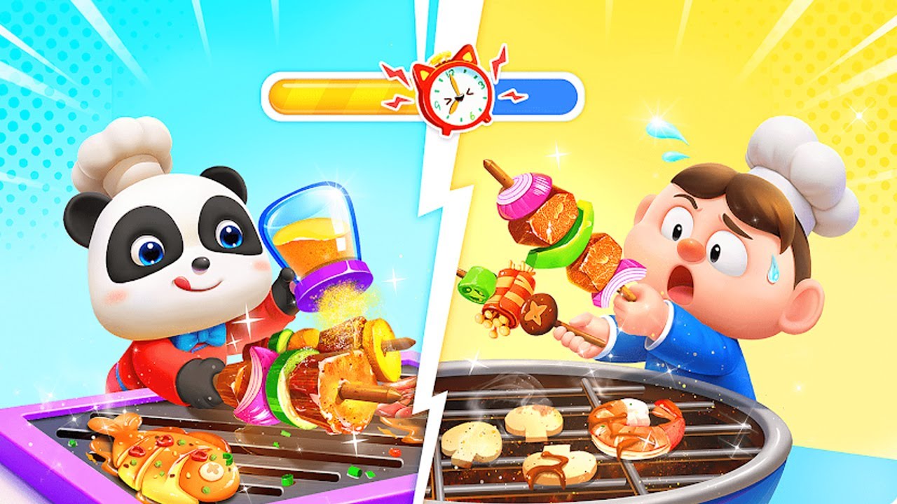 Babybus Food Cooking - Time-Limited Barbecue Contest - Useful Cartoon ...