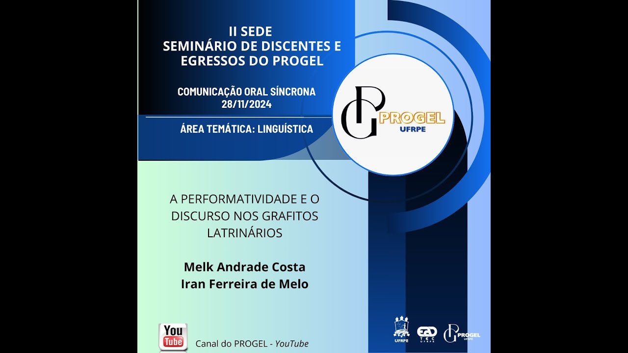II SEDE - Comunicação Síncrona - Linguística - Melk Andrade Costa - YouTube