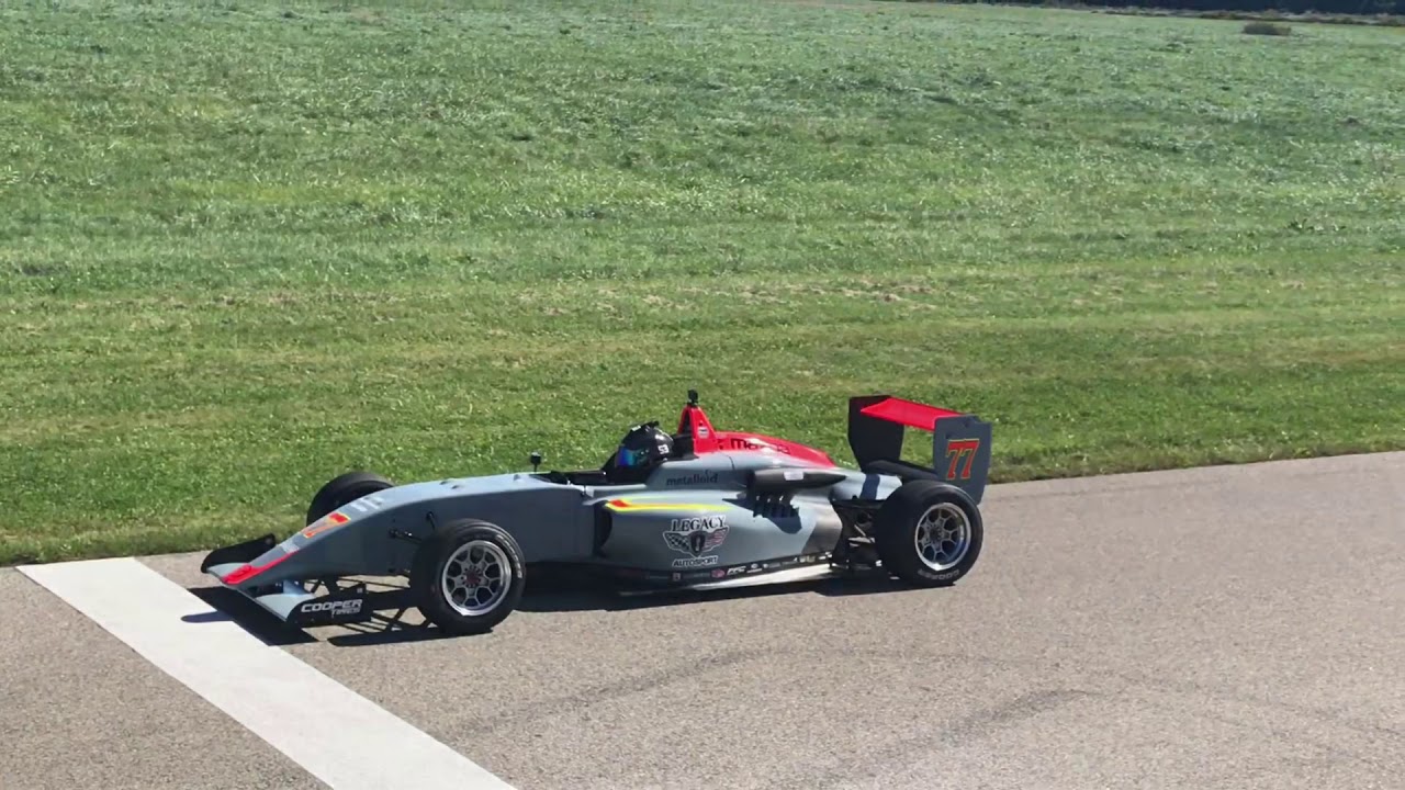 Zachary Tinkle test session in USF2000 car at GingerMan Raceway with ...