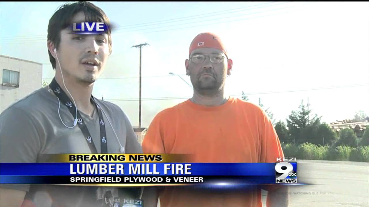 Springfield Mill Fire KEZI 9 News 6:00 Coverage - YouTube