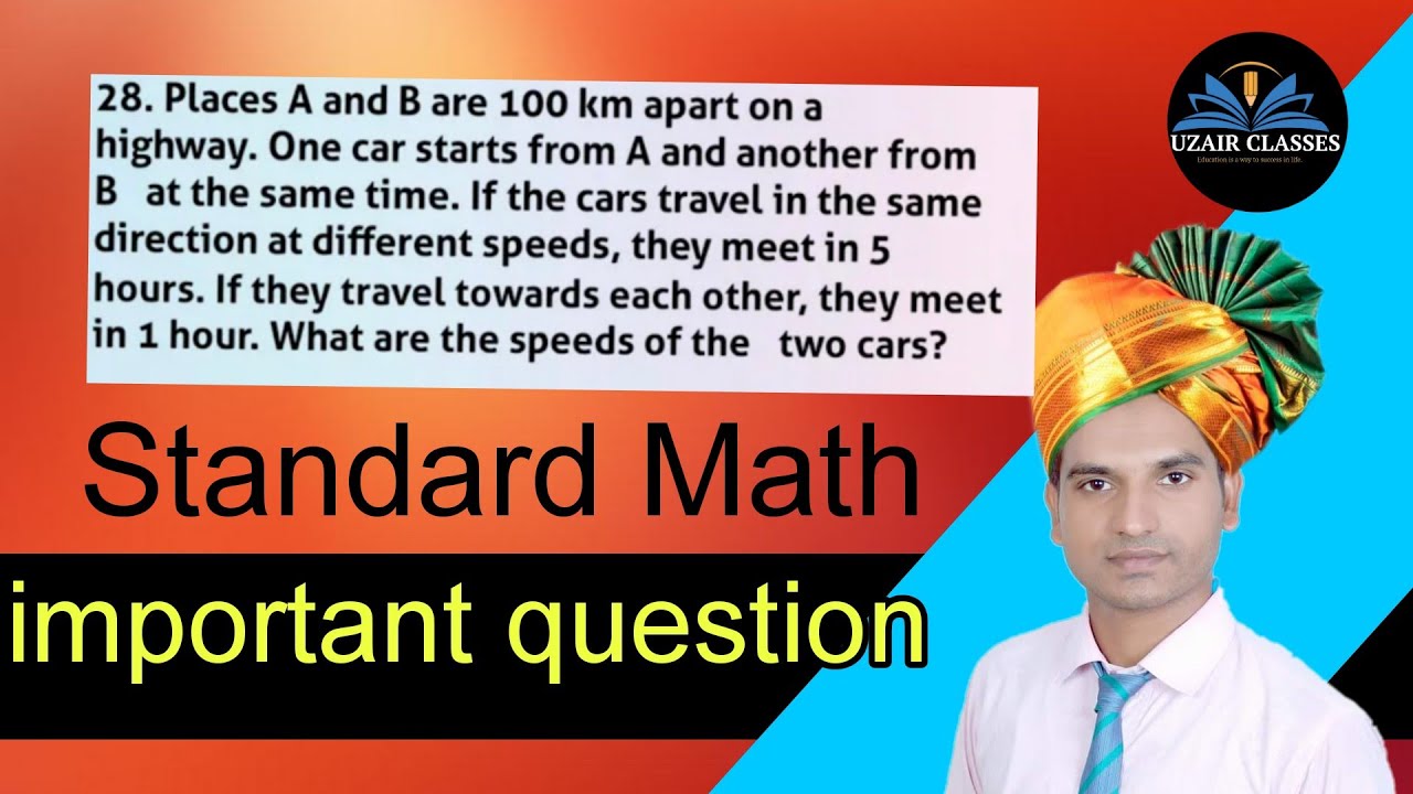 Places A and B are 100km apart on a highway.One car starts from A and ...